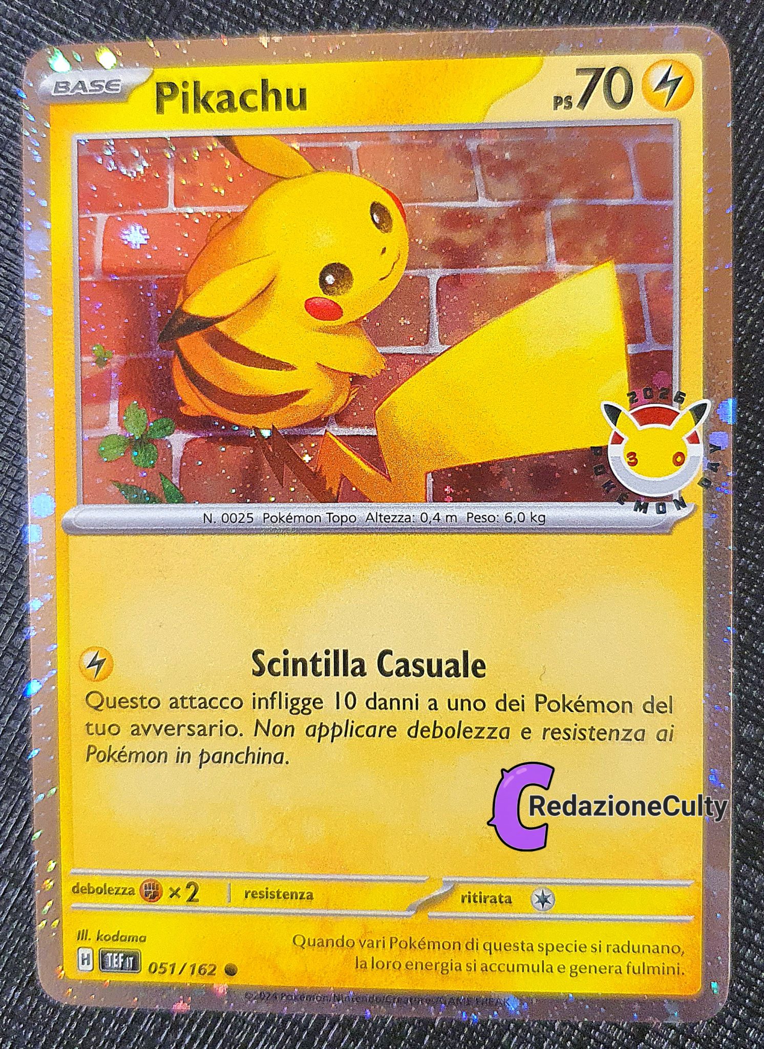 Pokemon day 2026: pikachu promo card 30 anniversario